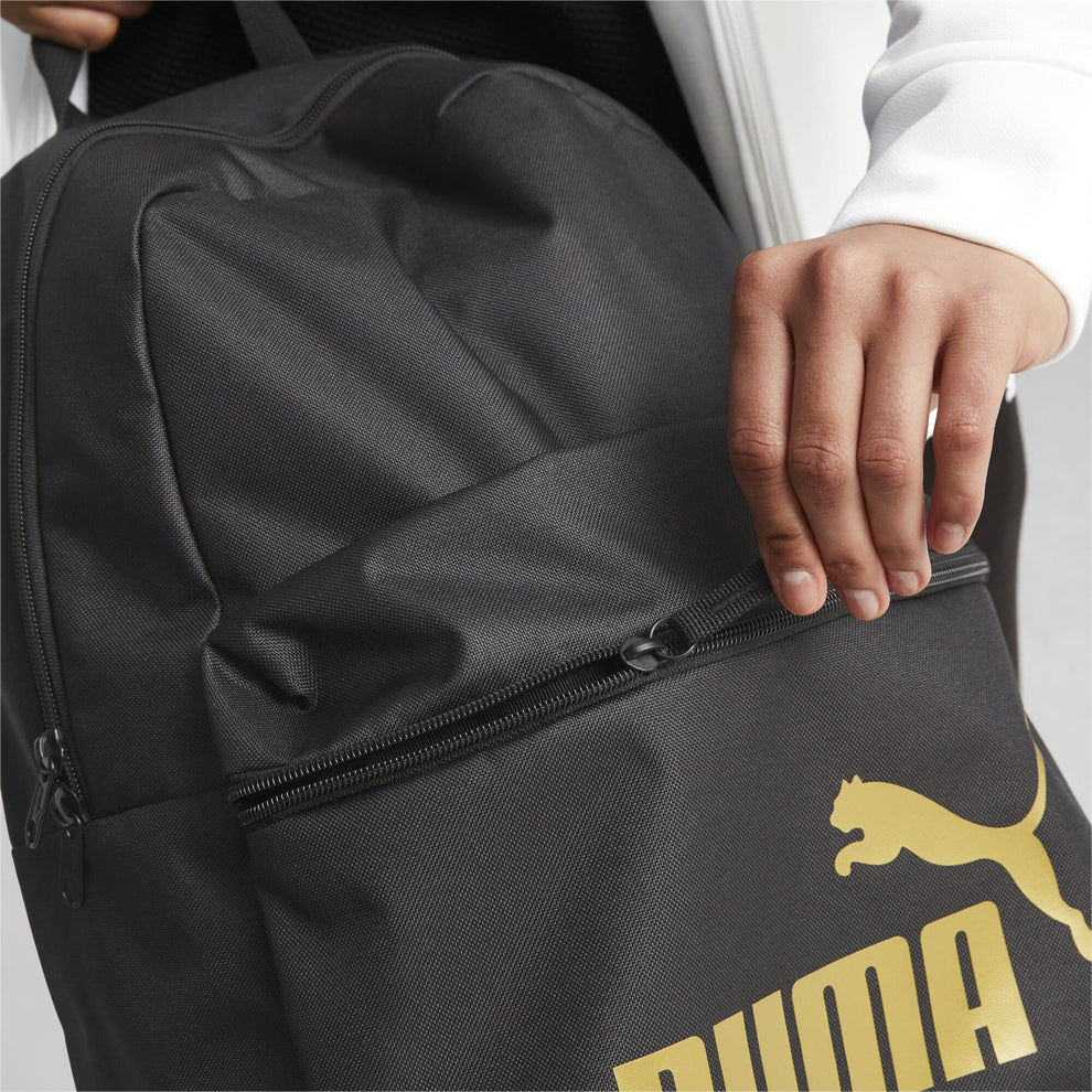 PUMA Phase Backpack - PUMA Black-Golden Logo – Modern4U